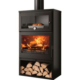Panadero Kaminofen &raquo;Kaminofen Oven Ecodesign&laquo; schwarz Gro&szlig;es Sichtfenster 47,5 cm f&uuml;r freien Blick auf die Glut