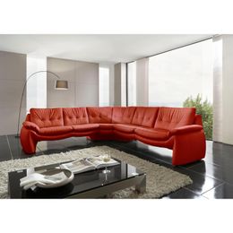 Places of Style Ecksofa »Luna L-Form« in einzigartiger Optik rot