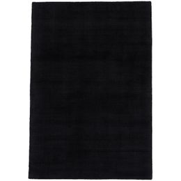 CarpetFine Teppich &raquo;Ava Viskoseteppich&laquo; rechteckig 13 mm H&ouml;he Seidenoptik, leichter Glanz, auch als L&auml;ufer erh&auml;ltlich schwarz Obermaterial: 100%...