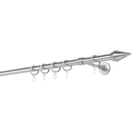mydeco Gardinenstange &raquo;20mm Point Wandtr&auml;ger 14 cm&laquo; 1 l&auml;ufig-l&auml;ufig Fixma&szlig; edelstahlfarben B/L: 400 cm
