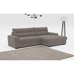 COTTA Ecksofa »Cappa L-Form« wahlweise mit Bettfunktion & Bettkasten grey