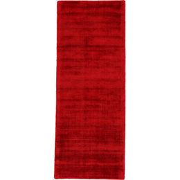 CarpetFine Teppich &raquo;Ava Viskoseteppich&laquo; rechteckig 13 mm H&ouml;he Seidenoptik, leichter Glanz, auch als L&auml;ufer erh&auml;ltlich rot Obermaterial: 100%...