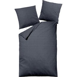 Dormisette Bettw&auml;sche &raquo;Zacken&laquo; mit Zickzack-Muster dunkelblau Obermaterial: 100% Baumwolle B/L: 155 cm x 220 cm