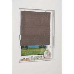 K-home Raffrollo &raquo;Dakar&laquo; mit Klemmtr&auml;ger ohne Bohren im Festma&szlig; grau Obermaterial: 60% Baumwolle, 40% Polyester 150 cm