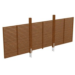Skan Holz SKANHOLZ Carport-R&uuml;ckwand &raquo;Rhombus&laquo; Nussbaum
