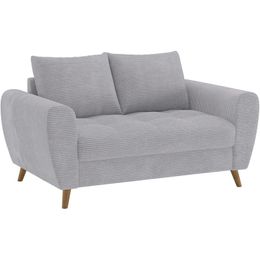 MR. COUCH 2-Sitzer »Blackburn II« Wahlweise mit Kaltschaumpolsterung bis 140 kg belastbar Stripes 8637 warm grey