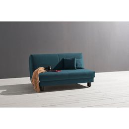 ell+ell ELL + ELL Schlafsofa »Enny« Liegefläche Breite 155 cm, Liegehöhe 45 cm, Füße schwarz, Rückenlehne petrol