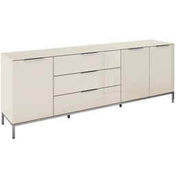 Rauch Kombikommode &raquo;Kommode T&uuml;rkommode Sideboard Kombikommode FLIPP mit Glasfront&laquo; Breite 200 cm mit 2 Einlegeb&ouml;den, 3-t&uuml;rig, 3 Schubladen, Soft-Close