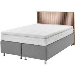 Westfalia Schlafkomfort Boxspringbett »Quercus« wahlweise mit LED-Beluchtung, 3 Matratzenarten zur Auswahl grey