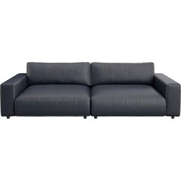 Musterring Big-Sofa &raquo;LUCIA&laquo; in vielen Qualit&auml;ten und 4 unterschiedlichen N&auml;hten, 2,5-Sitzer schwarz Flachgewebe FLORIS (100% Polyester);Flachgewebe VALMONT (60% 