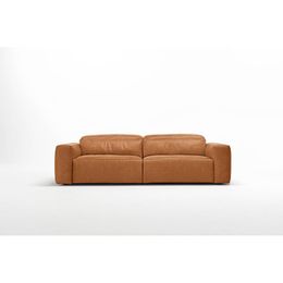 Egoitaliano 2,5-Sitzer &raquo;Beverly, Designsofa mit erstklassigem Sitzkomfort und tollen Details&laquo; Breite 242 cm, verstellbare Kopfteile braun Luxus-Micofaser 