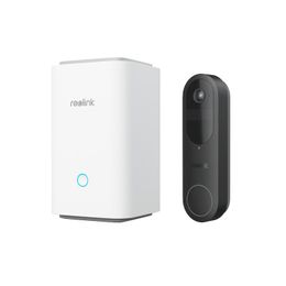 Reolink Smart Home T&uuml;rklingel &raquo;D340B T&uuml;rklingel + Hub 1&laquo; Au&szlig;enbereich schwarz Erleben Sie 2K 4 MP HD mit einem Seitenverh&auml;ltnis von 1:1, das eine Sicht von 
