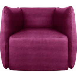 Egoitaliano Sessel »Ludo Loungesessel, Designsessel, Clubsessel, elegant und zeitlos« mit tollem Sitzkomfort, Solitärsessel fuchsia