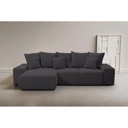 WERK2 Ecksofa »Riwa, modernes Sofa zum Kuscheln und Entspannen, Breite 300cm, L-Form« Trendiges Ecksofa mit vielen Kissen, Schlaffunktion &...
