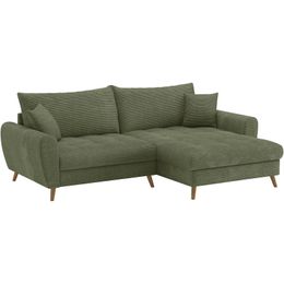 MR. COUCH Ecksofa »Blackburn II, L-Form« Mit Kaltschaumpolsterung bis 140 kg belastbar Stripes 8641 green