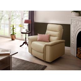 Home Affaire Relaxsessel &raquo;Maldini, TV-Sessel&laquo; mit elektrischer Relaxfunktion und USB-Steckeranschluss, Breite 109 cm beige Webstoff (96% Polyester, 4%