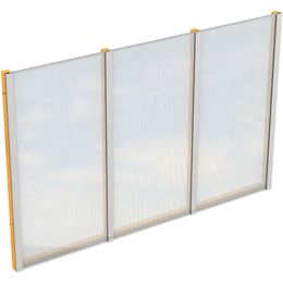 Skan Holz SKANHOLZ Carport-Seitenwand m. Polycarbonat, freistehend Eiche hell