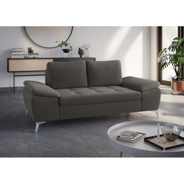 Sit & More sit&more 2-Sitzer &raquo;Latigo&laquo; mit hochwertigen Metallf&uuml;&szlig;en braun