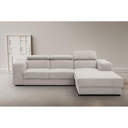 WERK2 Ecksofa »Cherry, modernes Sofa mit Komfortfunktionen, Breite 270cm, L-Form, « bequem, mit verstellbaren Kopfteilen, Schlaffunktion und...