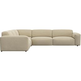 FLEXLUX Ecksofa »Lucera, super bequem durch hochwertigen Sitzaufbau mit Kaltschaum« modern & anschmiegsam, L-Form, Designsofa Sandy Beige
