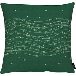 Apelt Dekokissen »1504« Kissenhülle ohne Füllung, 1 Stück goldfarben/grün + Sterne Bezug: 70% Polyester, 30% Viskose B/L: 49 cm x 49 cm
