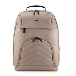 Hama Notebook-Rucksack »Laptoprucksack bis 16, 2“ (leicht, gepolstert, 4 extra Fächer)« Beige Auch als Reiserucksack im Handgepäck: mit Trolleyband...