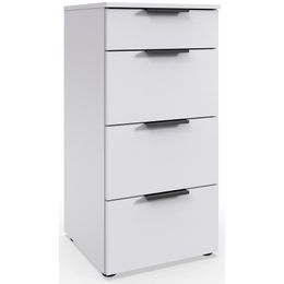 wimex Schubkastenkommode &raquo;Level by fresh to go&laquo; 4 Schubladen mit soft-close Funktion, 41cm breit, 84cm hoch wei&szlig; Spanplatte