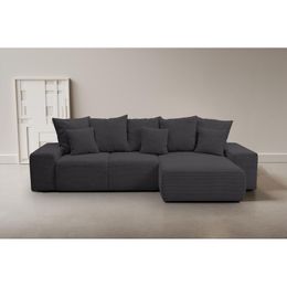 WERK2 Ecksofa »Riwa, modernes Sofa zum Kuscheln und Entspannen, Breite 300cm, L-Form« Trendiges Ecksofa mit vielen Kissen, Schlaffunktion &...