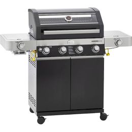 Rösle RÖSLE Gasgrill »BBQ-Station VIDERO, 25524« G4-S Schwarz, 4 Brenner, extra Primezone und Seitenbrenner, VARIO+ schwarz