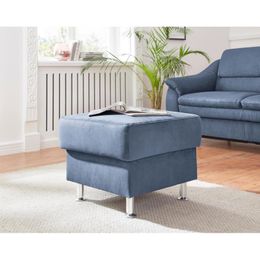 Sit & More sit&more Hocker &raquo;Cardoso&laquo; blau Luxus-Microfaser 2 (100% Polyester);Luxus-Microfaser ALTARA NUBUCK (100% Polyester);Luxus-Microfaser 1 (100% Polyester)