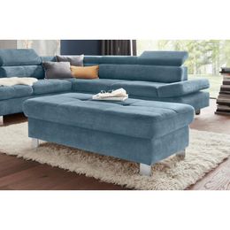exxpo - SOFA FASHION Hocker »Fiji Bankhocker mit Staufach unter der Sitzfläche« elegant modern mit toller Detailverarbeitung azur