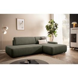 Inosign Ecksofa »TORGE, Schlafsofa Cord, Samtvelours u. Strukur fein, Couch in L-Form« Schlaffunktion und Bettkasten, Liegefläche: 210x125 cm,...
