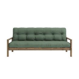 Karup Design Schlafsofa »KNOB« mit Futonmatratze, verschiedene Farben, FSC -zertifiziert, Kiefer Olive Green