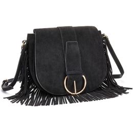 Lascana Umhängetasche »Handtasche« Crossbody Bag, Schultertasche, Westerntasche, Cowboy-Look VEGAN schwarz
