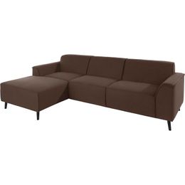 DOMO collection Ecksofa »Amora, inklusive komfortablem Federkern für mehr Sitzkomfort, L-Form« mit Recamiere, zeitlos und elegant, Komfortsitzhöhe...