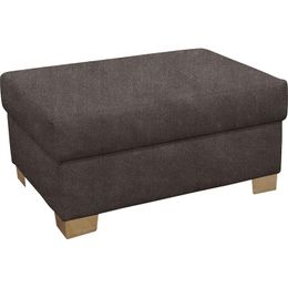 DOMO collection Hocker &raquo;Ricardo&laquo; grau Microfaser PRIMABELLE (100% Polyester);Luxus-Kunstleder;Struktur (90% Polyester, 10% Polyacryl)