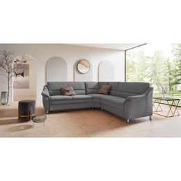 Places of Style Ecksofa &raquo;Cardoso L-Form&laquo; mit Trapezecke f&uuml;r mehr Sitzkomfort, wahlweise auch mit Bettfunktion grau Luxus-Microfaser ALTARA NUBUCK (100