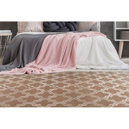 my home Läufer »Triana« rechteckig 7 mm Höhe geometrisches & modernes 3D-Design, Kurzflor, kuschelig, Brücke taupe Obermaterial: 100% Polyester B :...