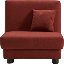 ell+ell ELL + ELL Schlafsofa »Enny« Liegefläche Breite 80 cm, Liegehöhe 45 cm, Füße schwarz, Rückenlehne rot