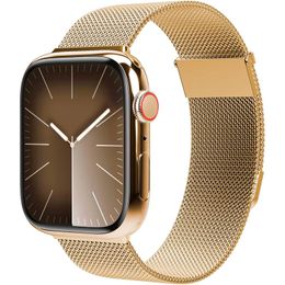 VONMÄHLEN VONMÄHLEN Smartwatch-Armband »Watch Strap - Milanese Loop 2 - Armband für Apple Watch 38 / 40 / 41mm« Gold