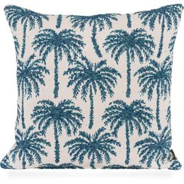 HOCK H.O.C.K. Dekokissen »Vamosa Palms« Outdoorkissen inkl. Füllung, 45x45cm, Dekokissen, Palmen, schwarz blau,navy Obermaterial: 60% Polypropylen, 40%...