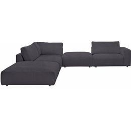 Musterring Ecksofa &raquo;LUCIA L-Form&laquo; in vielen Qualit&auml;ten und 4 verschieden N&auml;hten braun Flachgewebe FLORIS (100% Polyester);Flachgewebe VALMONT (60% Baumwolle/ 40%