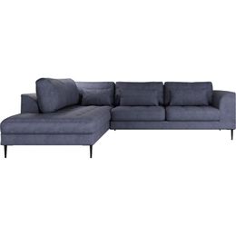 Trendmanufaktur Ecksofa »Luzi, wahlweise mit Schlaffunktion und Bettkasten, gemütlich, L-Form« Designsofa mit Ottomane, Metallfüße schwarz, Breite...