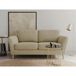 Home Affaire 2-Sitzer &raquo;MARSEILLE Kompaktsofa 170 cm, Cord, Flachgewebe, Struktur, Webstoff&laquo; Massivholzbeine Eiche, Landhausstil, Wellenunterfederung 