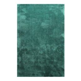 HOMIE LIVING Teppich &raquo;Pisa&laquo; rund 25 mm H&ouml;he Hochflor, Microfaser, uni, weich, Shaggy, Wohnzimmer, Schlafzimmer smaragd gr&uuml;n Obermaterial: 100%...
