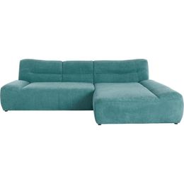 DOMO collection Ecksofa »Cesena moderne Polsterecke mit flachen Armlehnen, L-Form« fester Sitzkomfort, frei im Raum stellbar petrol