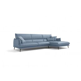 Egoitaliano Ecksofa »FUNNY, hochwertiges und aktuelles Design, bequeme Rückenlehne« hochwertiger Sitzkomfort, L-Form Himmelblau