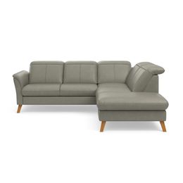 Sit & More sit&more Ecksofa &raquo;Romero L-Form&laquo; wahlweise mit oder ohne TV-Funktion, Bettfunktion, Bettkasten grau 100% Polyester