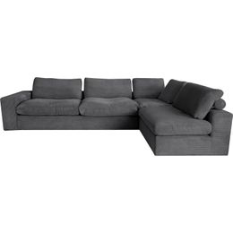 Alina Ecksofa &raquo;Sandy&laquo; mit losen Sitz und R&uuml;ckenkissen, in modernem Cordstoff grau Cord GCT (92% Polyester, 8% Nylon)