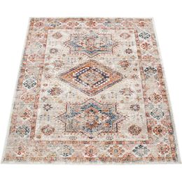 Paco Home Teppich &raquo;Herbete 732&laquo; rechteckig 8 mm H&ouml;he Kurzflor, Orient-Optik, Vintage Design beige Obermaterial: 90% Polypropylen, 10% Polyester B :...